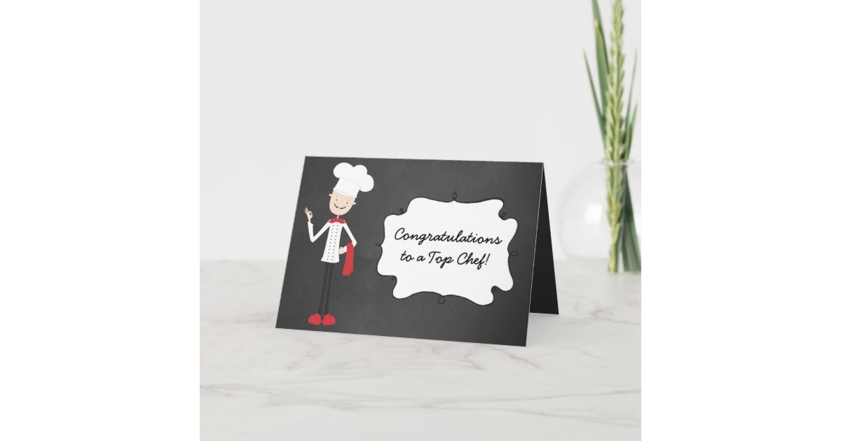Congratulations Chef Cook Graduation Greeting Card | Zazzle