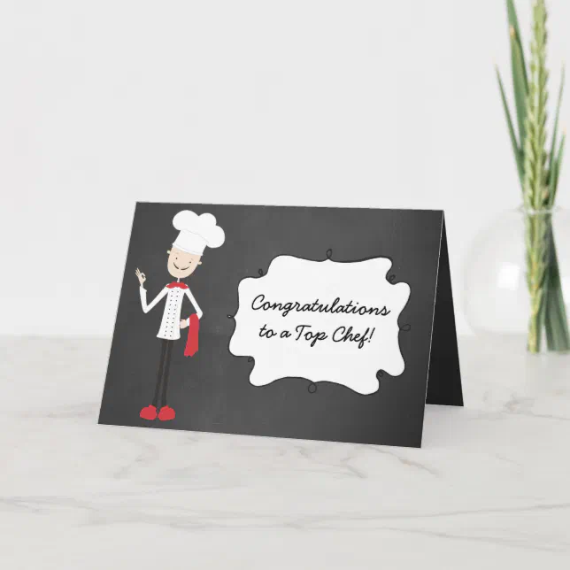Congratulations Chef Cook Graduation Greeting Card | Zazzle