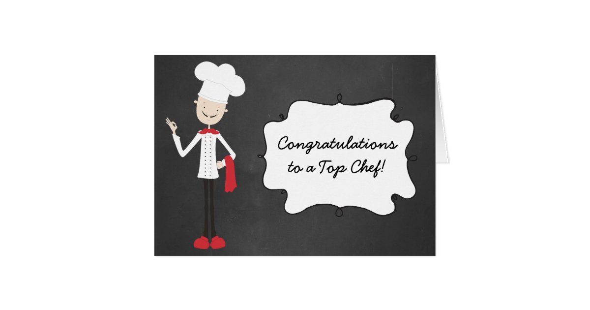 Congratulations Chef Cook Graduation Greeting Card | Zazzle