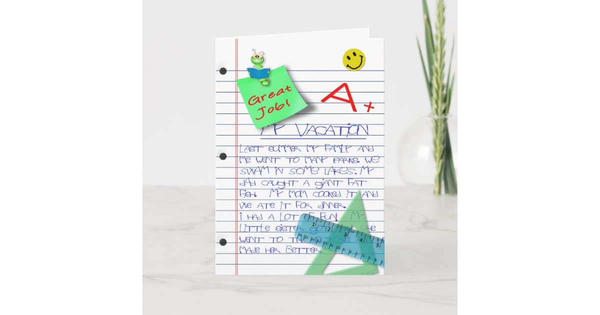 CONGRATULATIONS - CHILD - GRADES - PROJECTS CARD | Zazzle.com