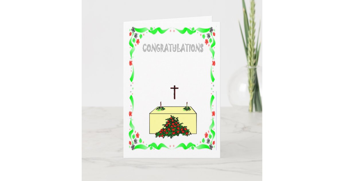 Congratulations, Church Card | Zazzle