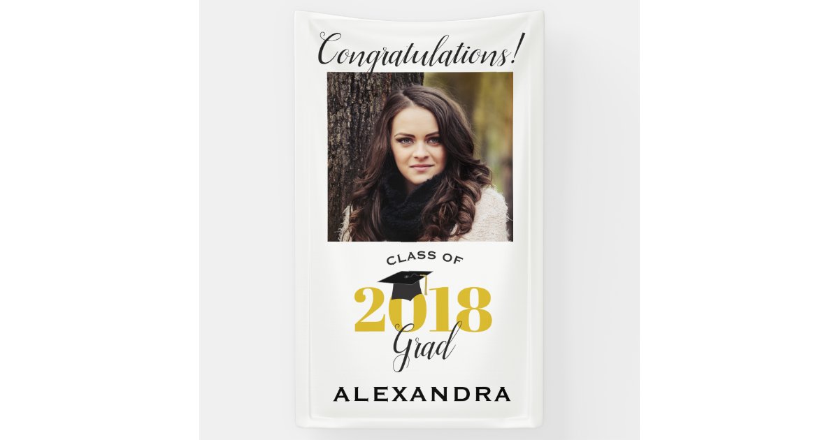 Congratulations Class of 2018 Graduate Photo Banner | Zazzle