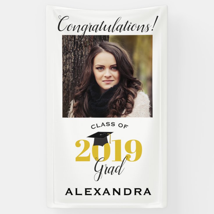 Congratulations Class of 2019 Graduate Photo Banner | Zazzle