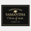Congratulations Class of 2020 Graduation Black Sign | Zazzle