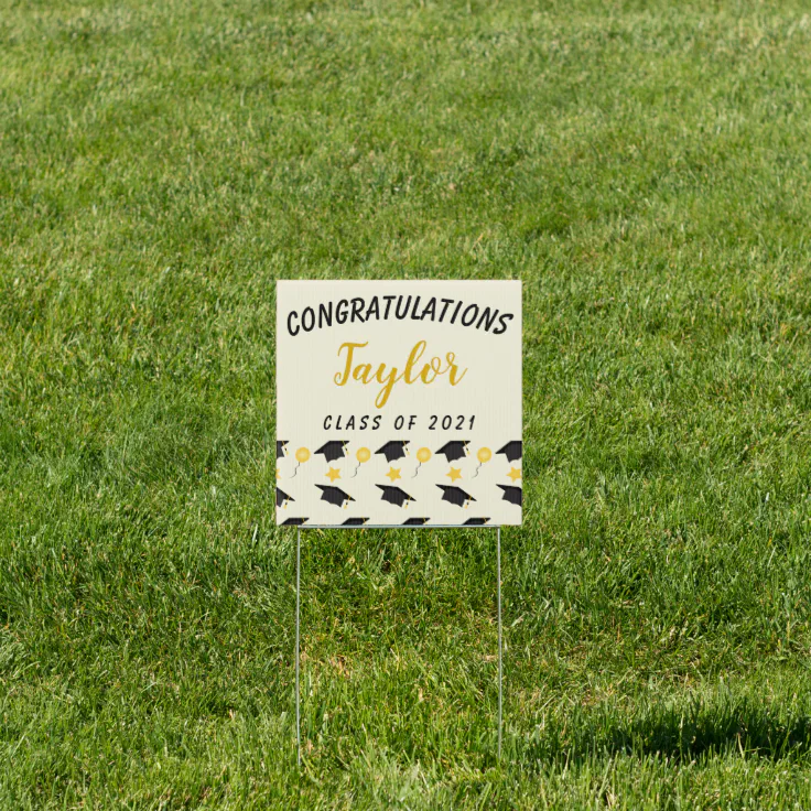 Congratulations Class Of Graduate Name Sign | Zazzle