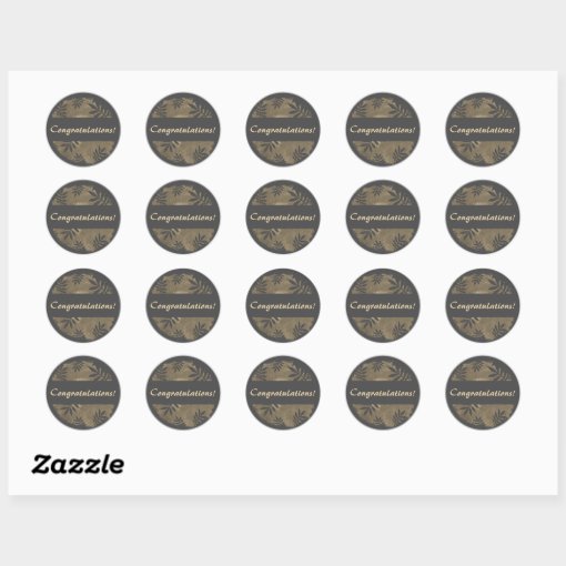 Congratulations Classic Round Sticker | Zazzle