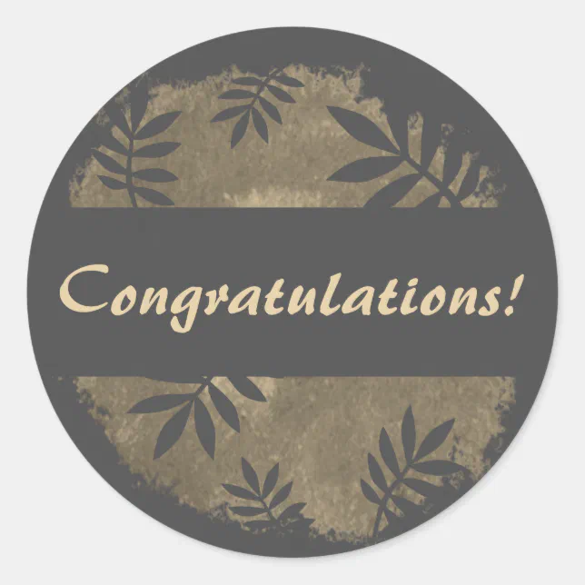 Congratulations Classic Round Sticker | Zazzle