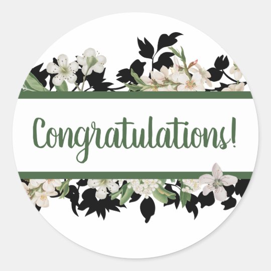 Congratulations Classic Round Sticker | Zazzle.com