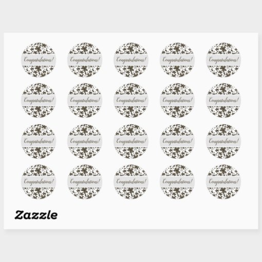 Congratulations Classic Round Sticker | Zazzle