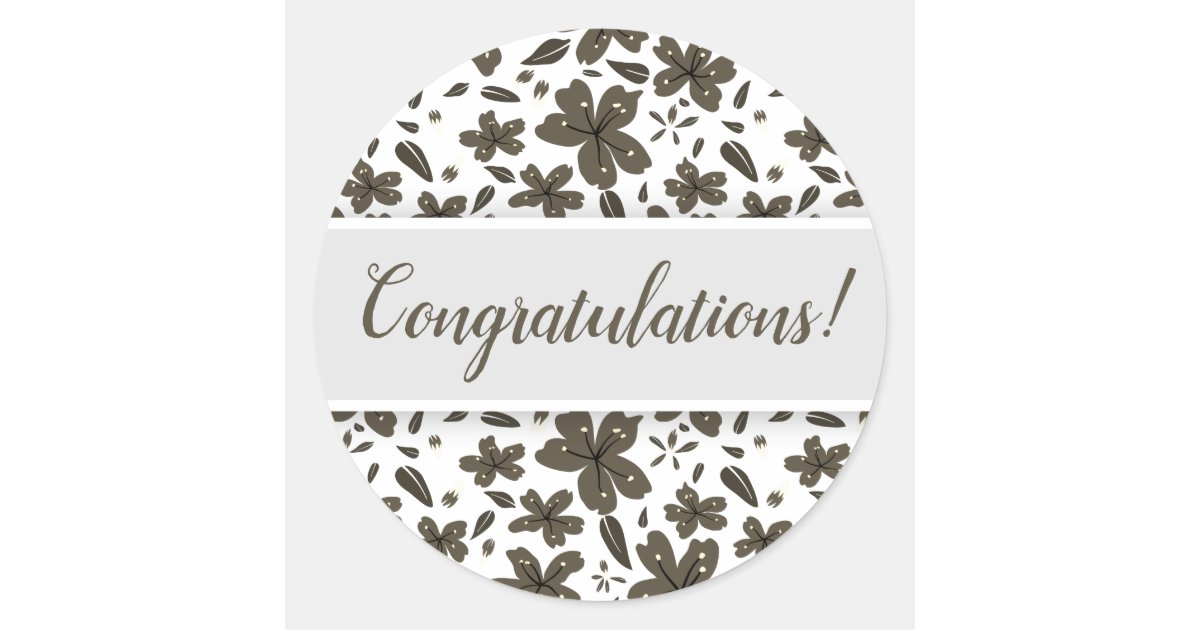 Congratulations Classic Round Sticker | Zazzle
