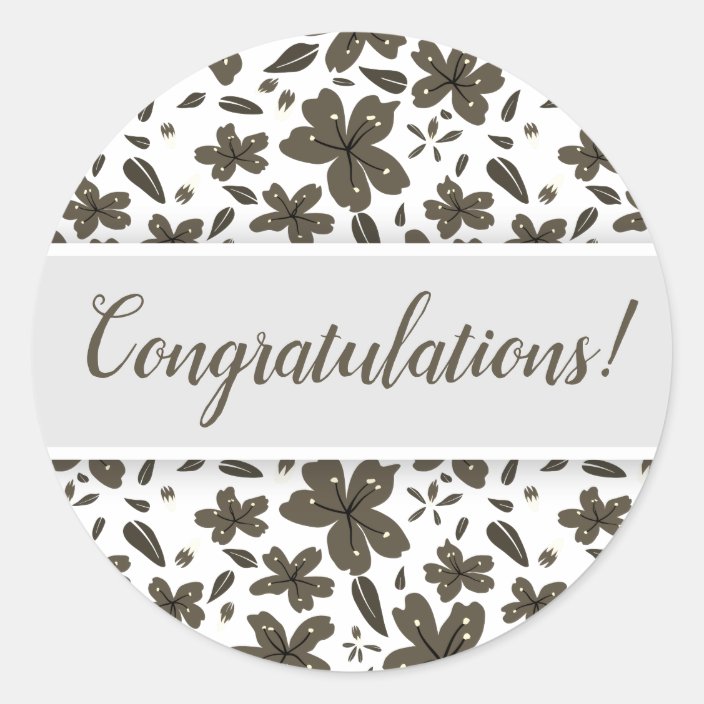 Congratulations Classic Round Sticker | Zazzle.com