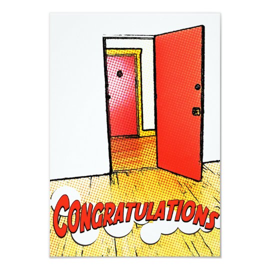 congratulations comic door invitation | Zazzle.com