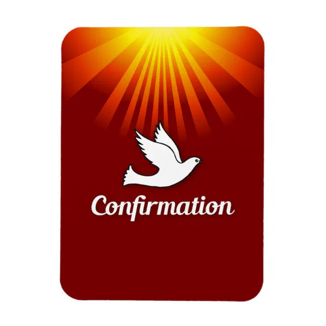 Congratulations Confirmation Dove with Gold/Red Magnet | Zazzle