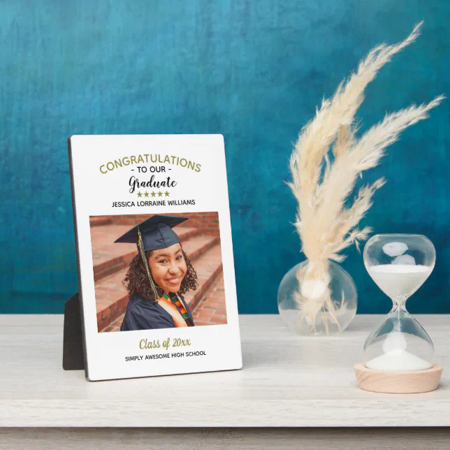 Congratulations Custom Photo Graduate Graduation Plaque | Zazzle