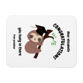 Congratulations Cute Sloth Graduation Custom Card Magnet | Zazzle