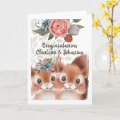 Congratulations Cute Squirrel Couple Card | Zazzle