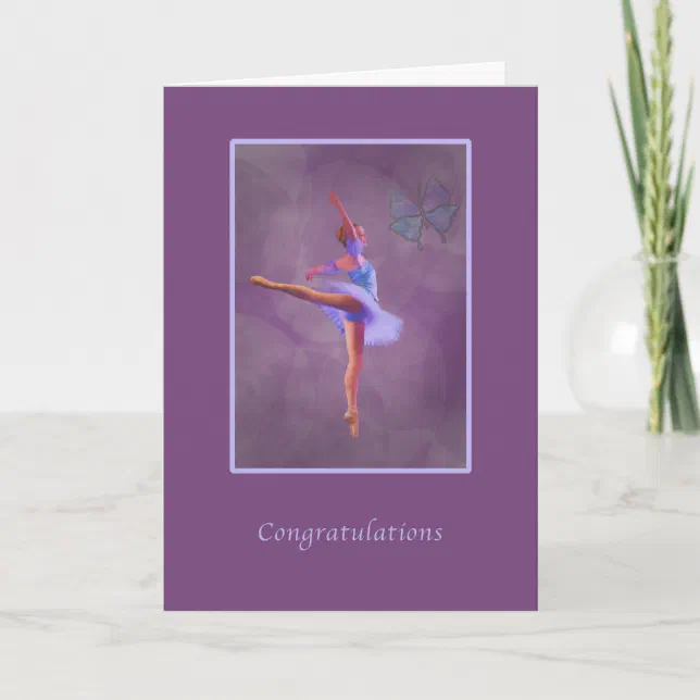 Congratulations, Dance Recital, Ballerina Card | Zazzle