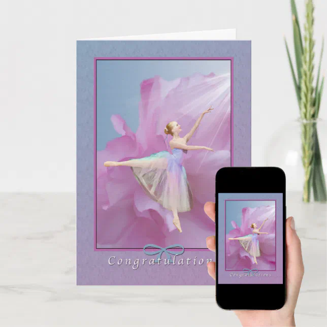 Congratulations, Dance Recital, Ballerina Card | Zazzle