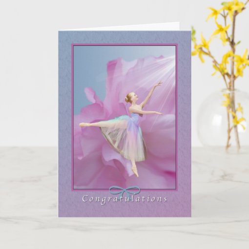 Congratulations, Dance Recital, Ballerina Card | Zazzle