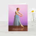 Congratulations, Dance Recital, Ballerina in Blue Card | Zazzle