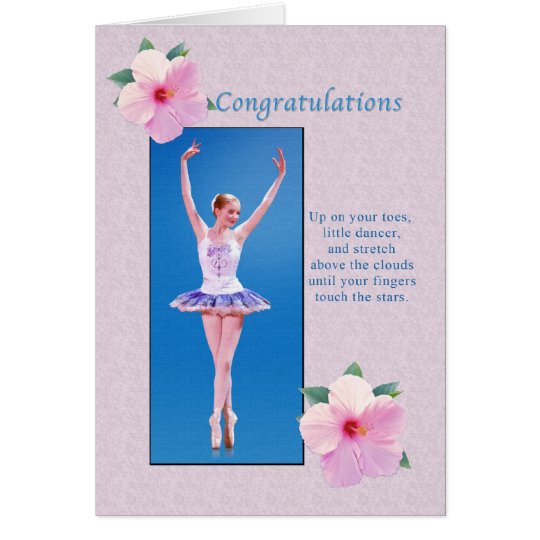 Congratulations, Dance Recital Card | Zazzle.com