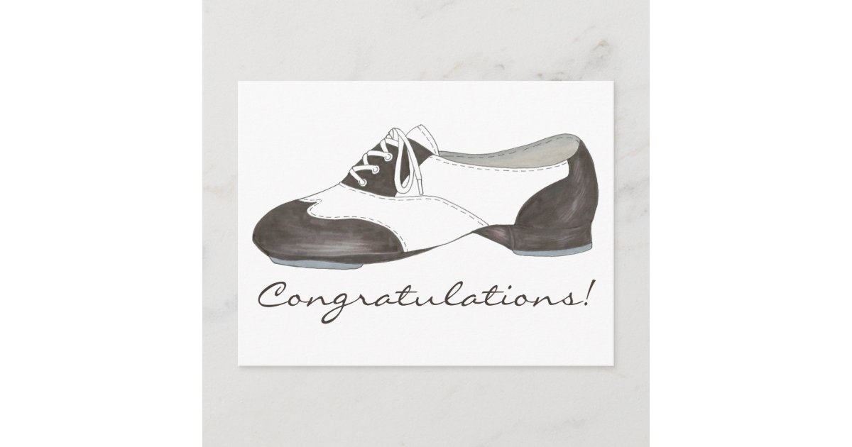 Congratulations Dance Recital Tap Shoe Tapdance Postcard | Zazzle