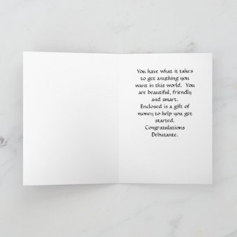 Congratulations Debutante Card | Zazzle