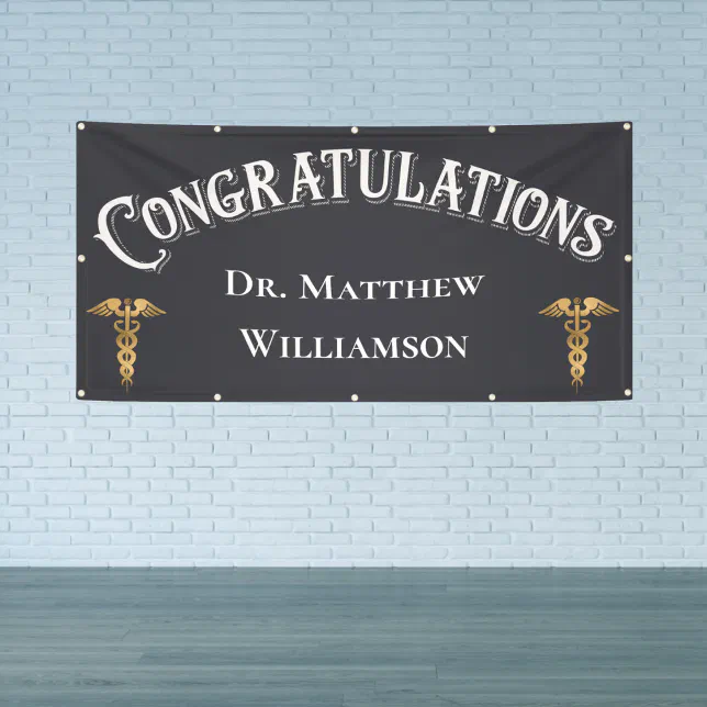 Congratulations Doctor Medical Graduation Banner | Zazzle