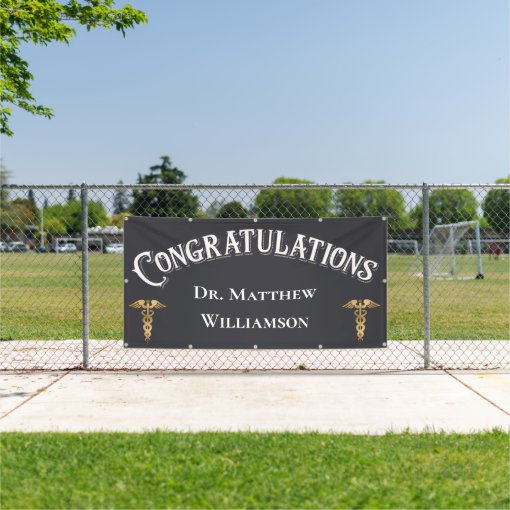 Congratulations Doctor Medical Graduation Banner | Zazzle