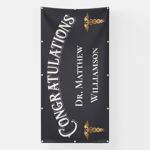 Congratulations Doctor Medical Graduation Banner | Zazzle