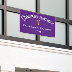 Congratulations Doctor of Veterinary Medicine DMV Banner | Zazzle