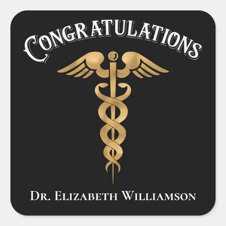 Congratulations Doctor Physician Caduceus Seal | Zazzle