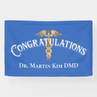 Congratulations Elegant Doctor Medical Graduation Banner | Zazzle