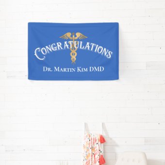 Congratulations Elegant Doctor Medical Graduation Banner | Zazzle