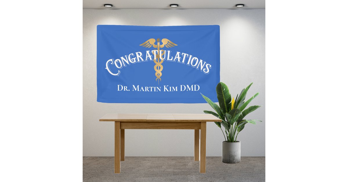 Congratulations Elegant Doctor Medical Graduation Banner | Zazzle