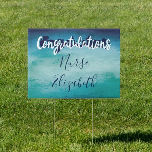 Congratulations Elegant Stylish Nurse Graduate Sign | Zazzle