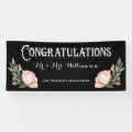 Congratulations Elegant Wedding Reception Flowers Banner | Zazzle
