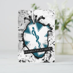 congratulations emergency medical services worker invitation | Zazzle