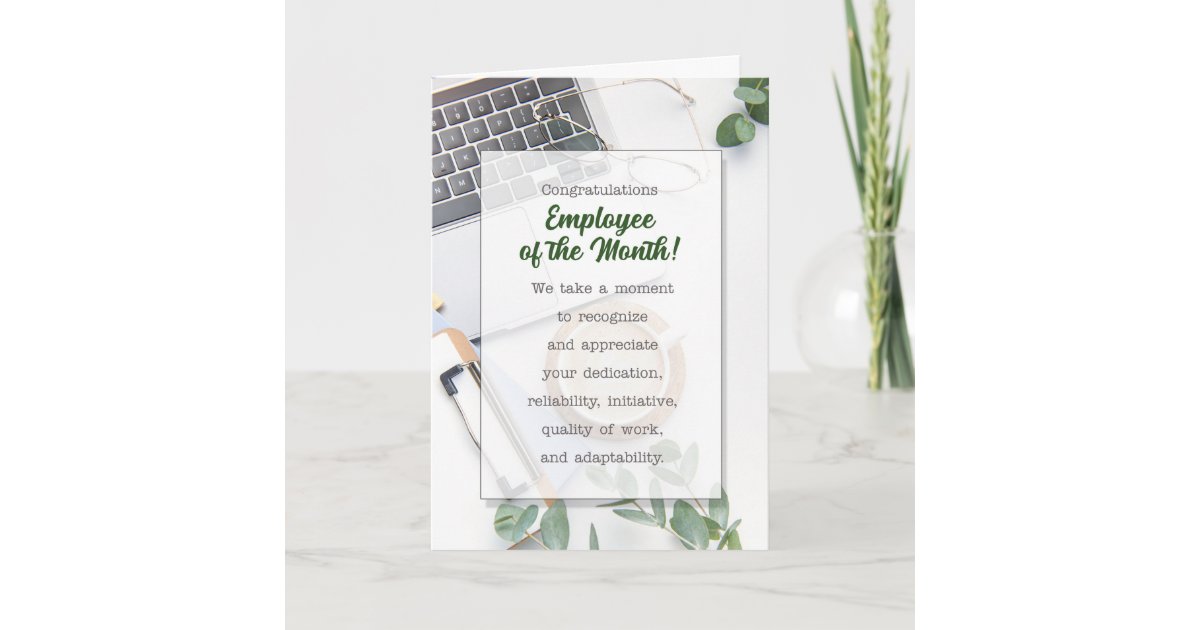 Congratulations Employee of the Month Business Card | Zazzle