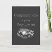 Congratulations Engagement Rings Art Card | Zazzle