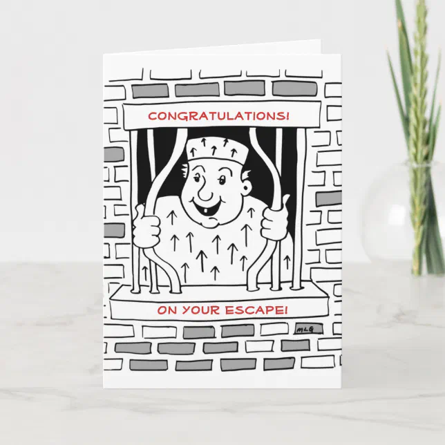 Congratulations Escape Leaving Card | Zazzle