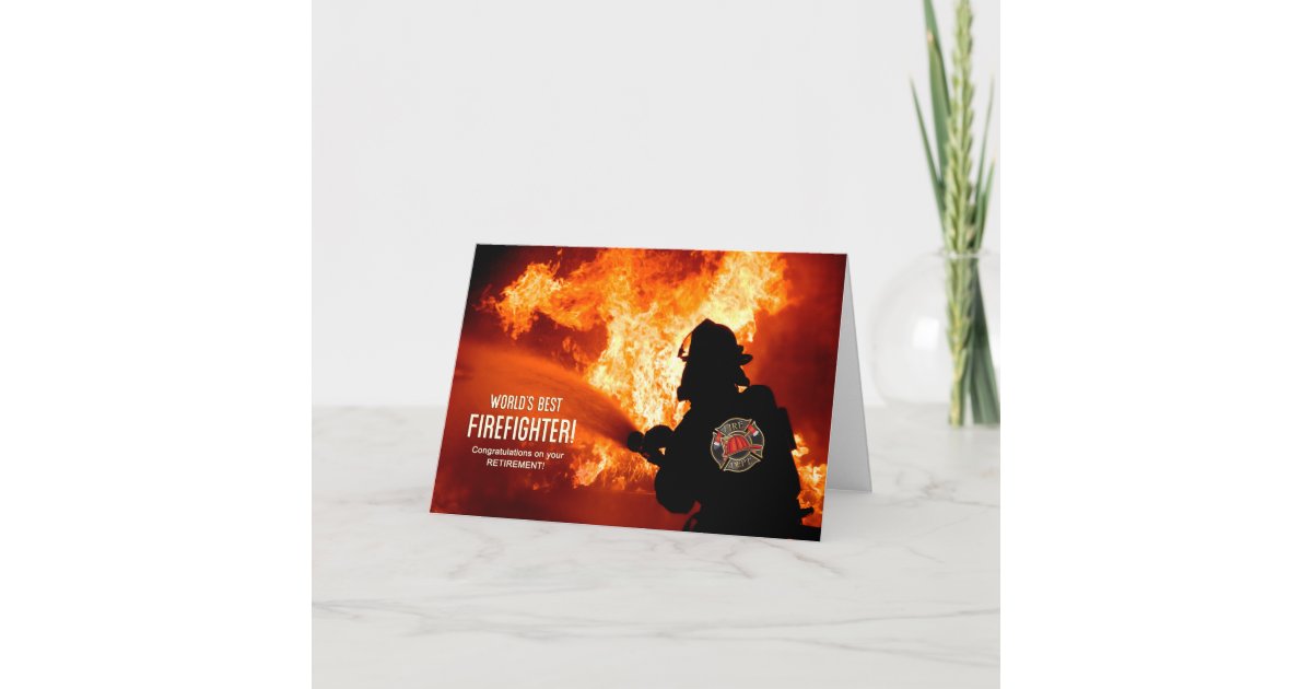 Congratulations Firefighter Retirement Card | Zazzle