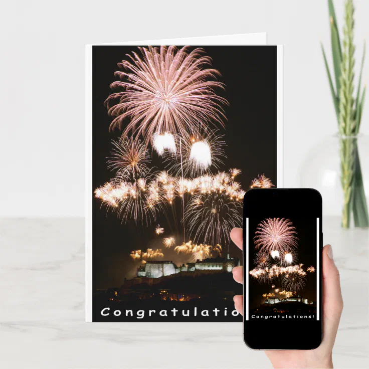 Congratulations Fireworks! Card | Zazzle
