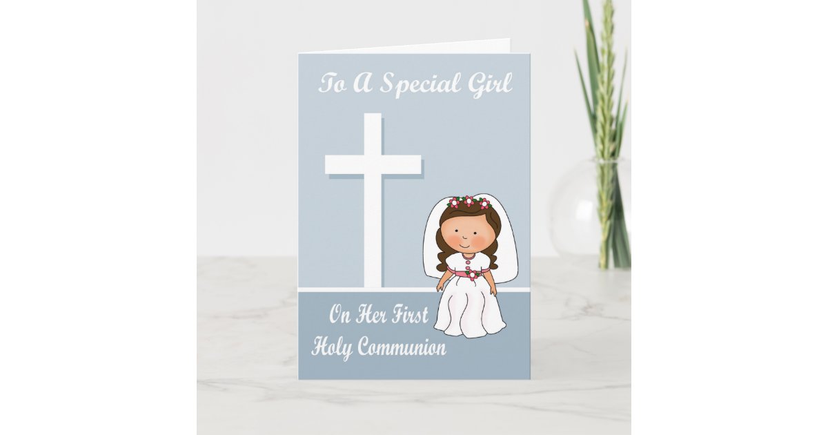 Congratulations First Communion Greeting Card | Zazzle