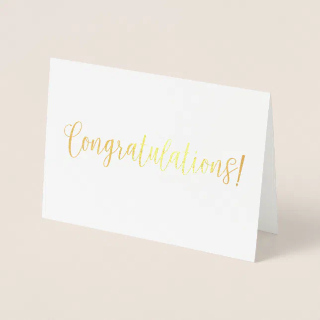 Congratulations Foil Card | Zazzle
