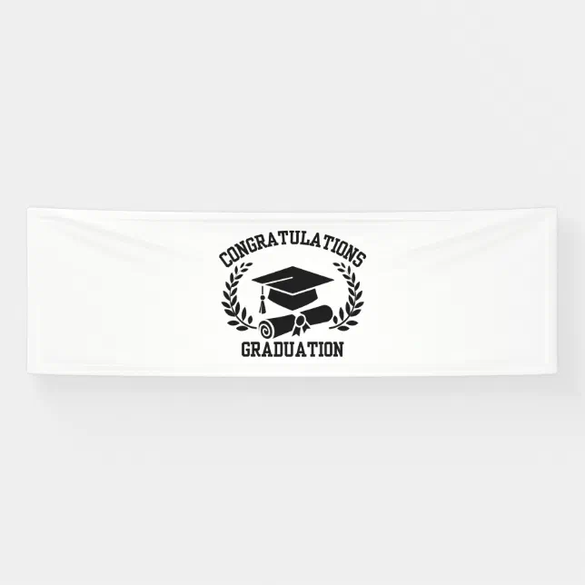Congratulations For Graduation 2.5x8 Vinyl Banner | Zazzle