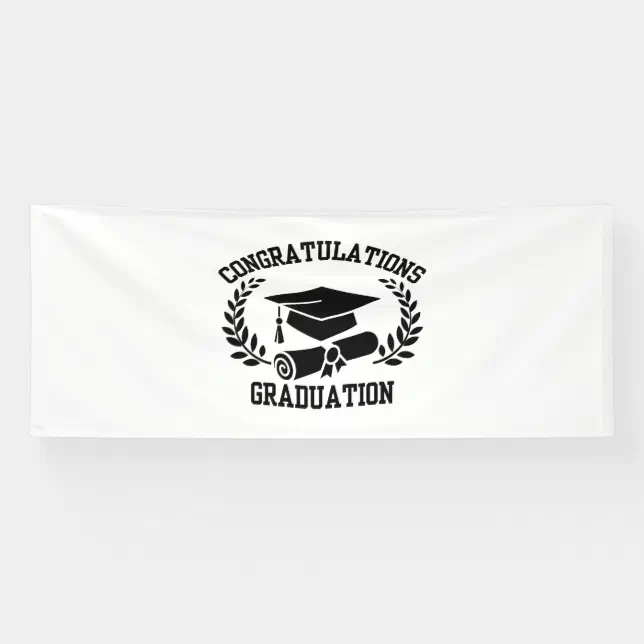 Congratulations For Graduation 4x10 Vinyl Banner | Zazzle