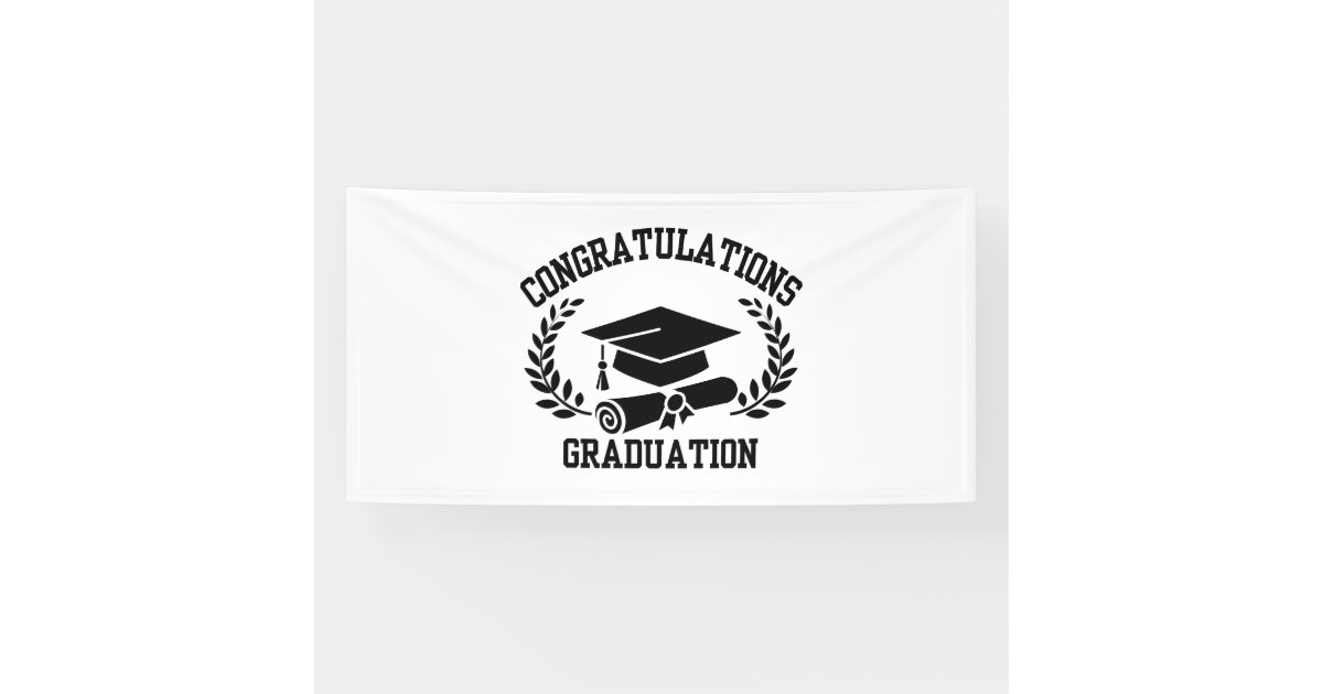 Congratulations For Graduation 4x8 Vinyl Banner | Zazzle