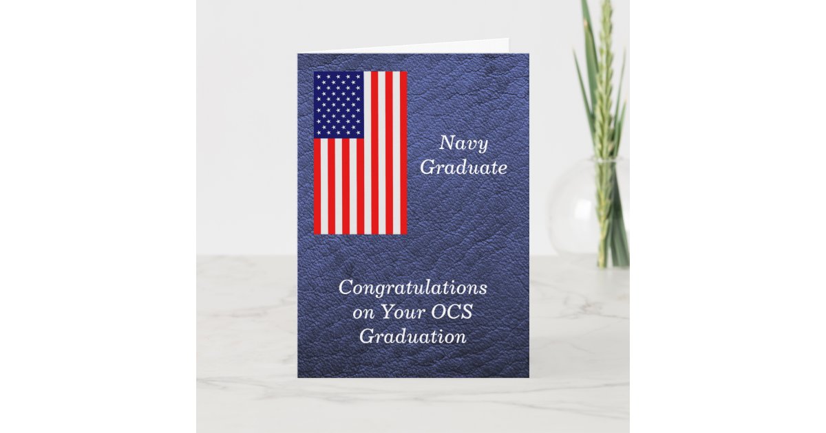 Congratulations for OCS Navy Graduate Card | Zazzle