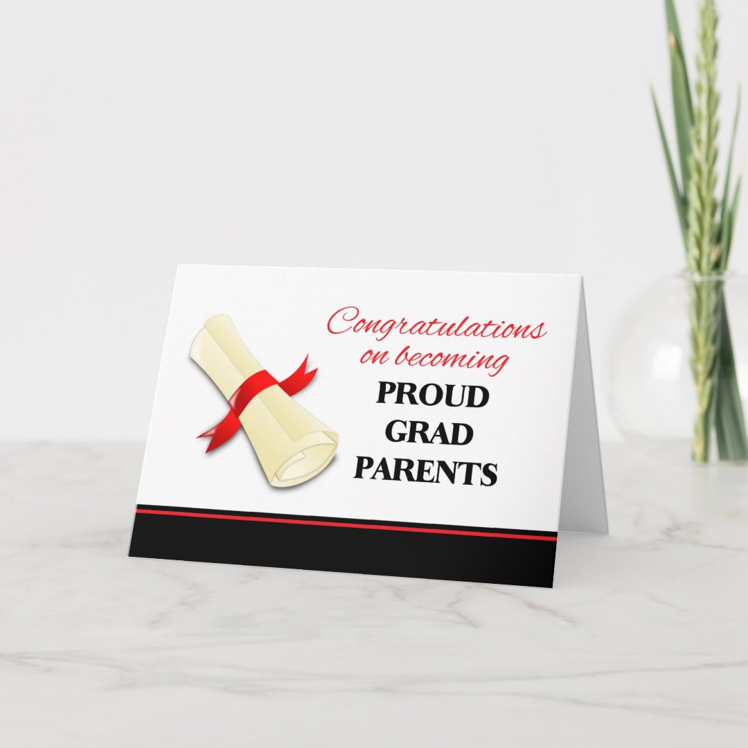 Congratulations for Parents of Graduate Card | Zazzle